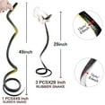 2 Pieces Large Rubber Snakes Realistic 49 Inches Fake Snakes Black ...