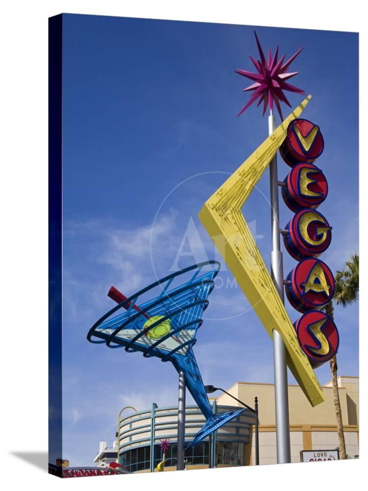 Historic Oscars Martini Neon Sign on Fremont Street, Las Vegas, Nevada ...