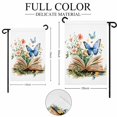Butterfly Book Garden Flag 12x18 Inch Spring Florals Double Sided Small ...
