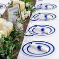 350 Pcs Dark Blue Plastic Plates, Clear Disposable Plates for 50 Guests ...