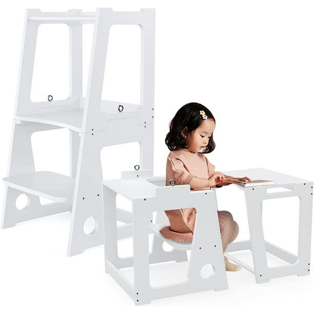 Kitchen Step Stool for Kids and Toddlers with Safety Rail, Height ...