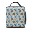 Baseballs and Gloves Light Blue Pattern Insulated Lunch Bag Teens,Lunch ...