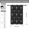 Cat and Skull Gothic Pattern Blackout Curtains,Triple Weaved Fabric ...