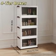 Howcool 3/4/5-Tier Stackable Storage Bins with Lid, Foldable Storage ...