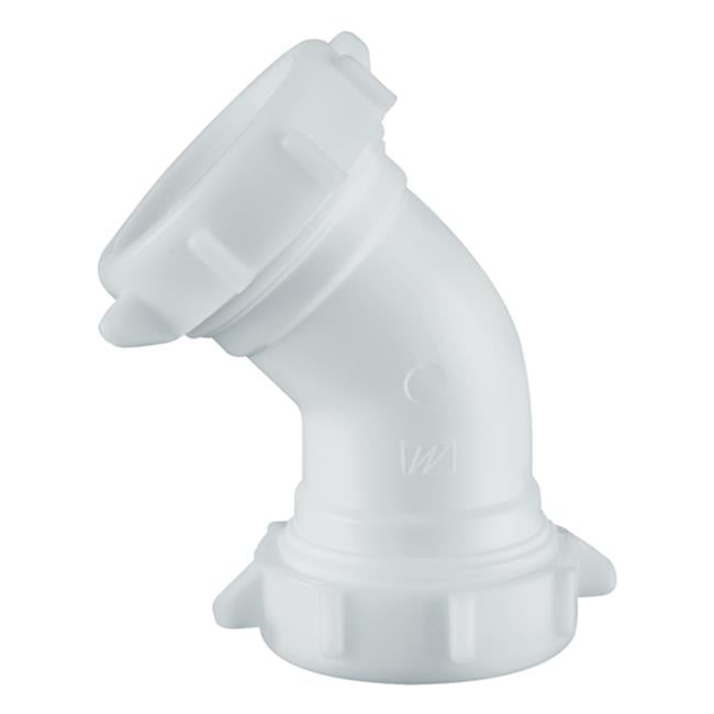 Plumb Craft Waxman 7676100N Plastic White Slip Joint 45 Deg. Drain ...