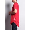 Victorious Men's Triple Stacked Plus Long Length Curved Hem T-Shirt ...