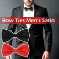 TUWAFE 2026 New Black Men'S Solid Color Bow Tie Black Bow Ties for Men ...