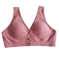 Women Push Up Cotton Bras For Sagging Breasts Uplift Front Buckle 2024