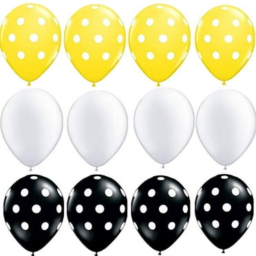 bumble bee bumble bee polka dots birthday party (9) mylar latex ...