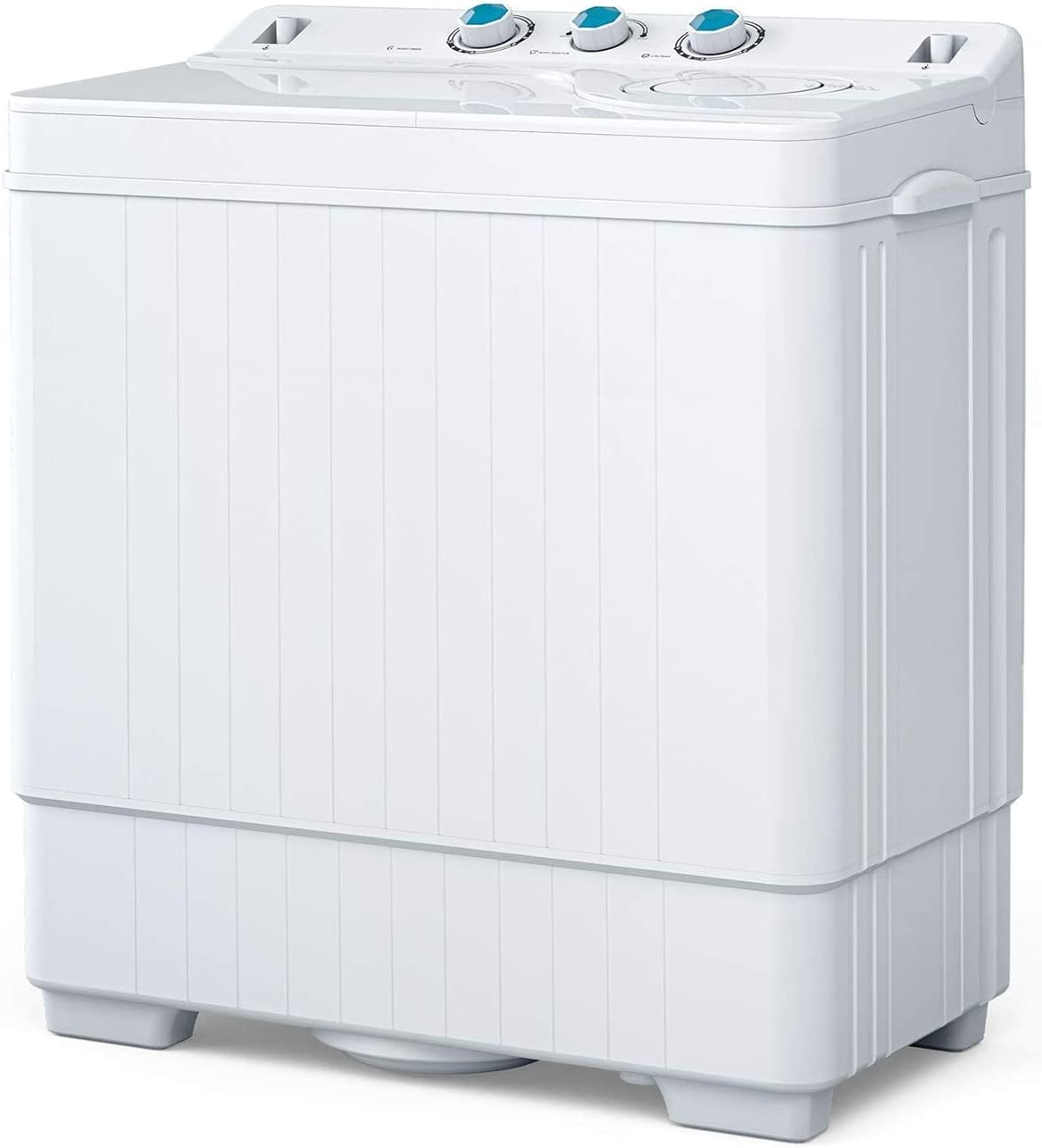 ROVSUN Compact Twin Tub Portable Mini Washing Machine 26lbs Capacity ...