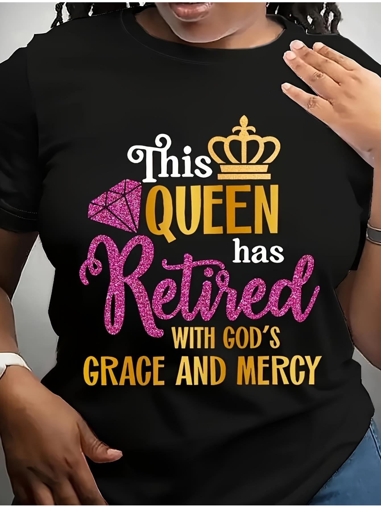 Retired Queen Graphic Tee - Comfortable Crew Neck, Short Sleeve, Casual ...
