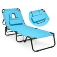 Costway Outdoor Sun Lounger Tanning Folding Poolside Beach Chaise ...