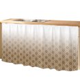 Brown Moroccan Abstract Cabinet Curtain 28"W x 51"L, Geometric Gradient ...