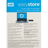 WD Easystore 6TB Portable External Hard Drive, USB 3.2 Gen 1, Plug ...