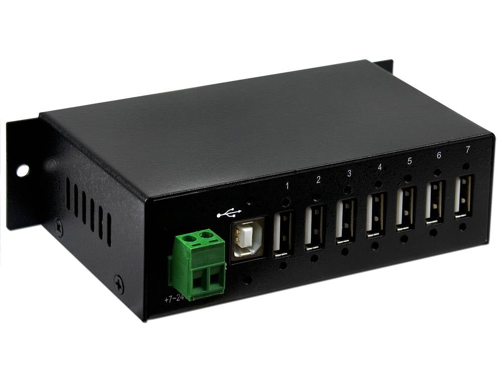 HUB USB 2.0 Startech 7 Puertos Reforzado Industrial con Alimentación ...