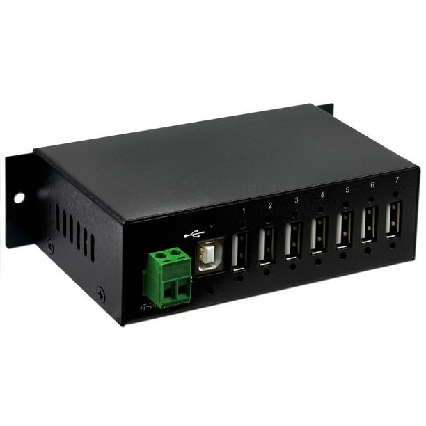 HUB USB 2.0 Startech 7 Puertos Reforzado Industrial con Alimentación ...