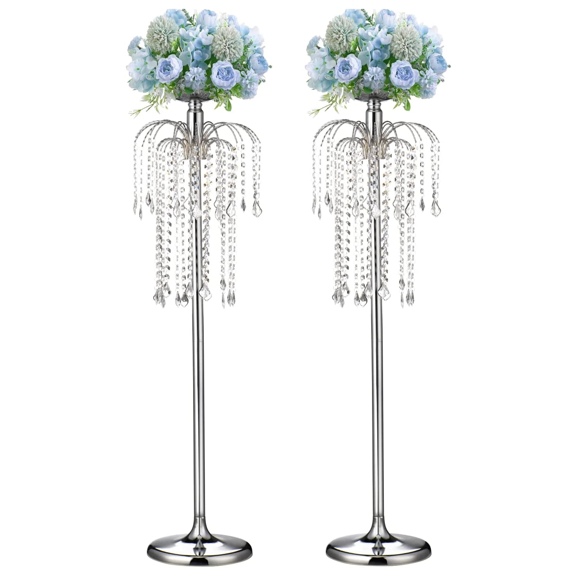 2 Pcs 42in Elegant Wedding Centerpieces Flower Arrangement Stand, Tall ...