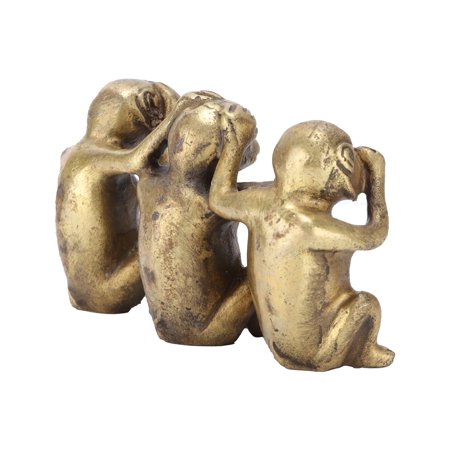 Three Monkeys Statue, Monkey Figurines Brass 3 Wise Monkeys Statues ...