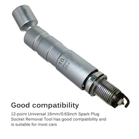 12-point Universal 16mm/0.63inch Spark Plug Socket Removal Tool ...