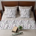 Bed Runner for Cal King Size Bed, Spring Botanical Birds 3 Pcs Bedding ...