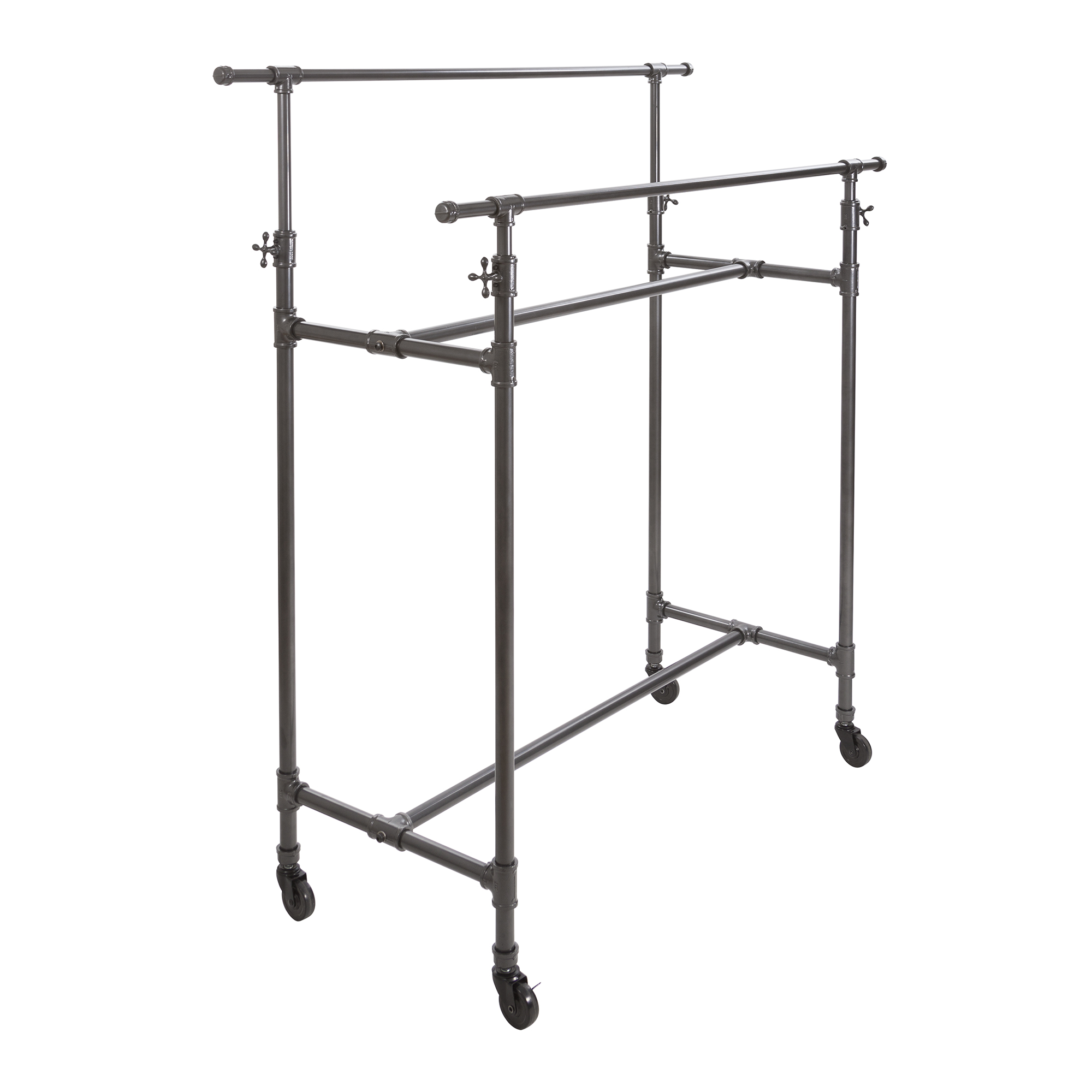 Econoco Pipeline Adjustable Double Bar Box Rack, Anthracite Grey ...