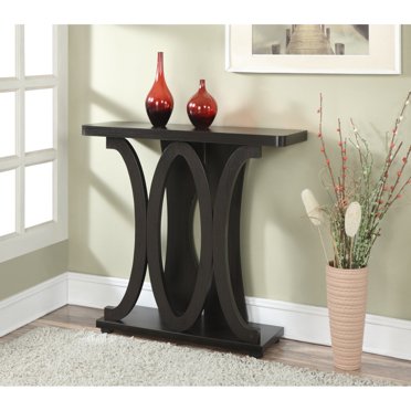 Convenience Concepts Newport Console Table with Shelf, Espresso ...