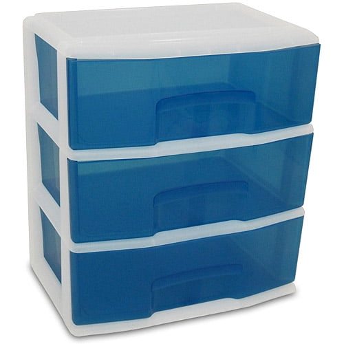 Homz Large 3 Drawer Wide Cart, Multiple Colors - Walmart.com