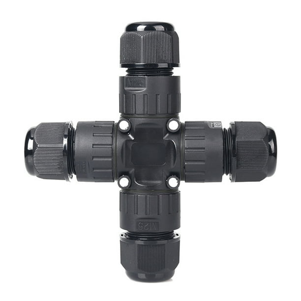 Mistaha IP68 Waterproof Junction Box Crossed-shape Two Inlets & Two ...