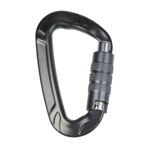 Mosquetón de aluminio Zulema D autoblocante 12KN gancho colgante para ...