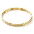 3Pcs Ion Plating(IP) 304 Stainless Steel Plain Bangles Set Stackable ...