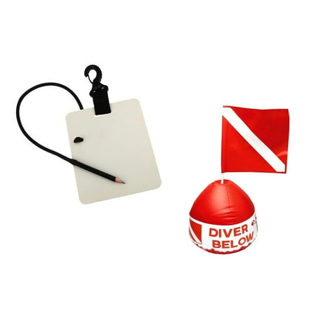 Diving Scuba With Buoy + Underwater Writing Board 6" X 5" With Pencil ...