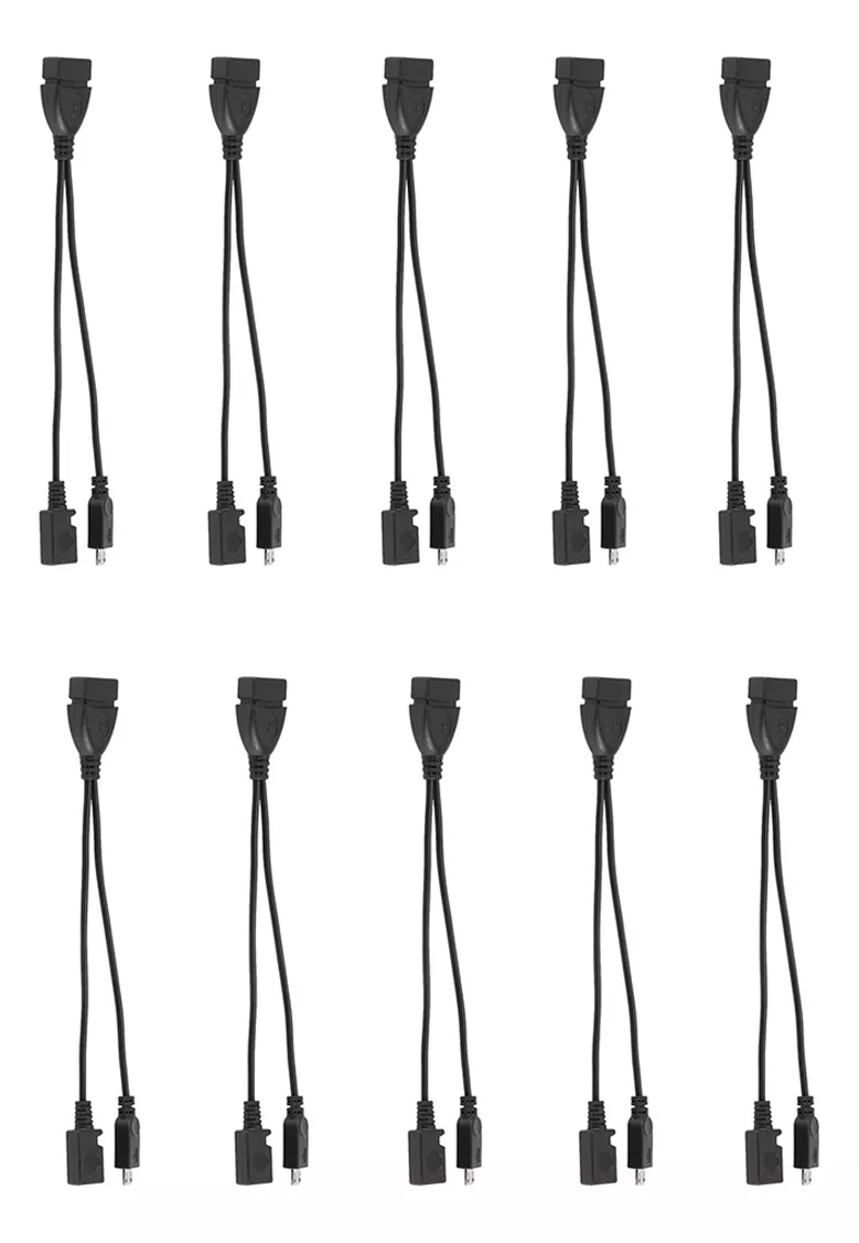 Adaptador Usb 2 En 1 Otg Micro-usb Host Power Y Splitter, 10 | Walmart ...
