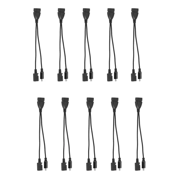 Adaptador Usb 2 En 1 Otg Micro-usb Host Power Y Splitter, 10 | Walmart ...