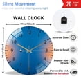 Toughened Glass Wall Clock with Coastal Nautical Silent Movement ...