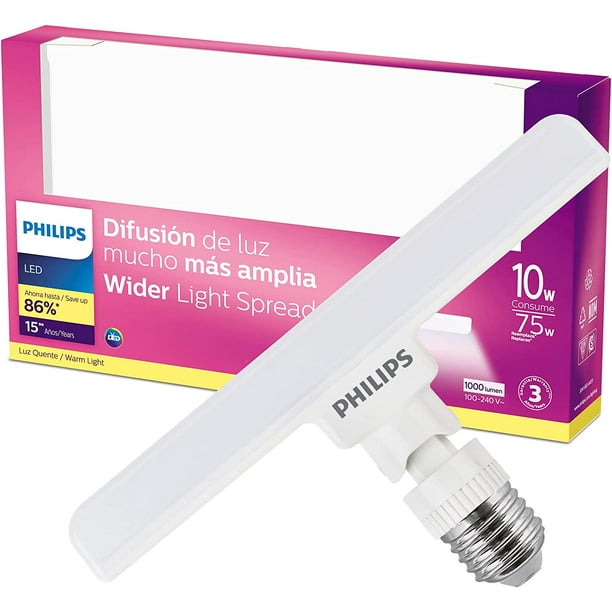 Philips Foco LED TBulb - luz cálida, 10 watts - Cabeza ajustable SHIRET ...