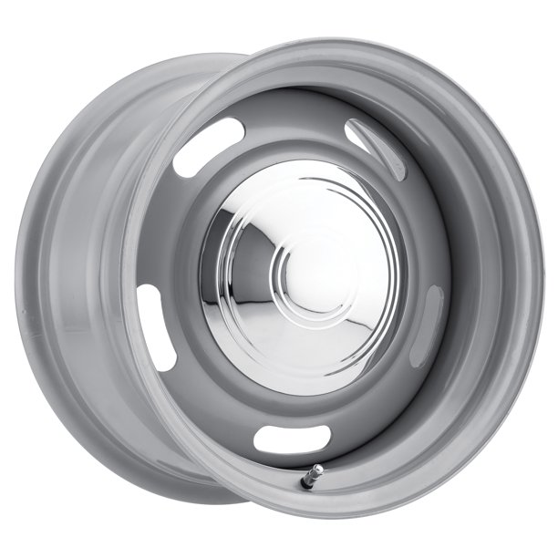 15x10 American Muscle 55 Rally Silver Wheel 5x5 (-32mm) - Walmart.com