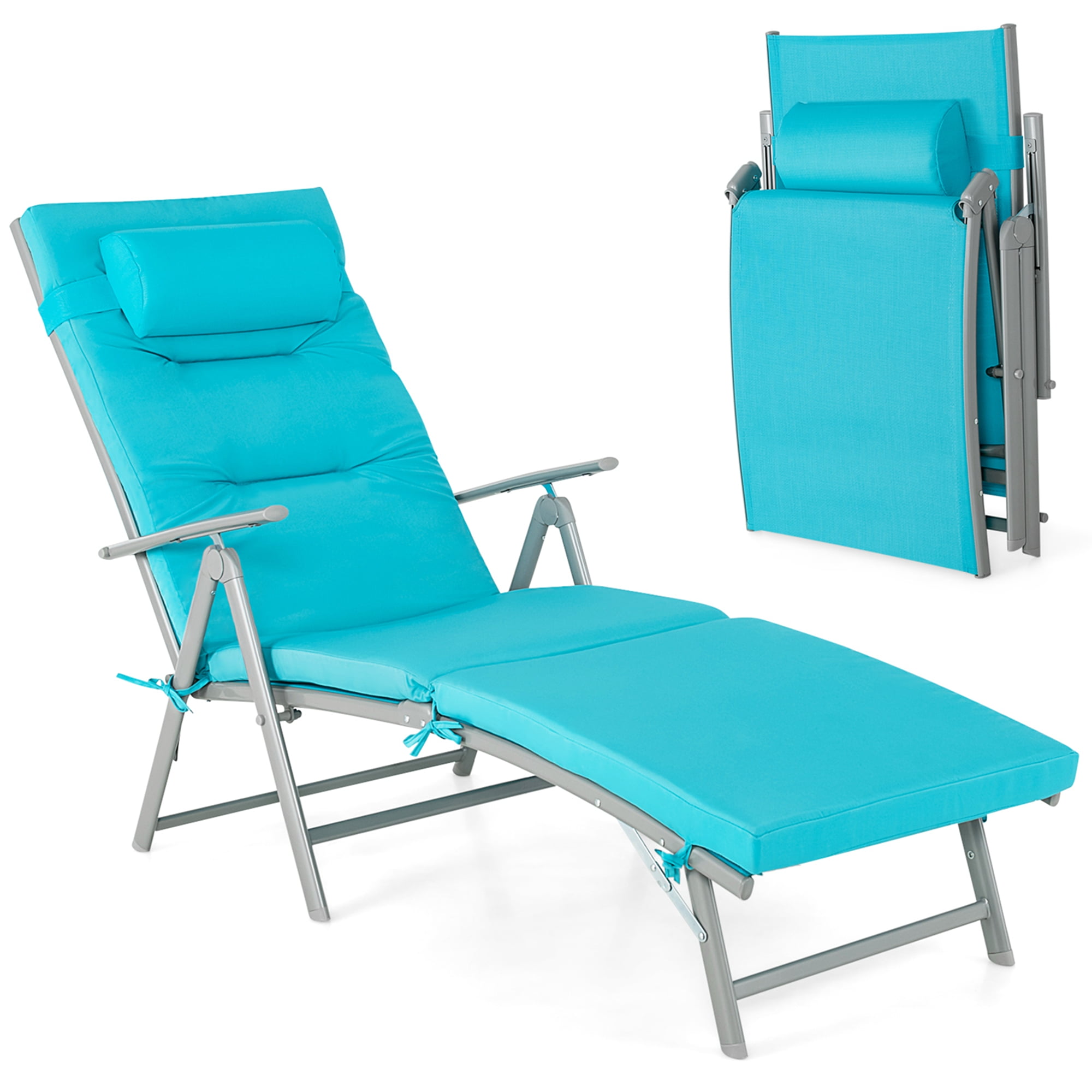 Click here for Costway Outdoor Folding Chaise Lounge Chair Reclin... prices