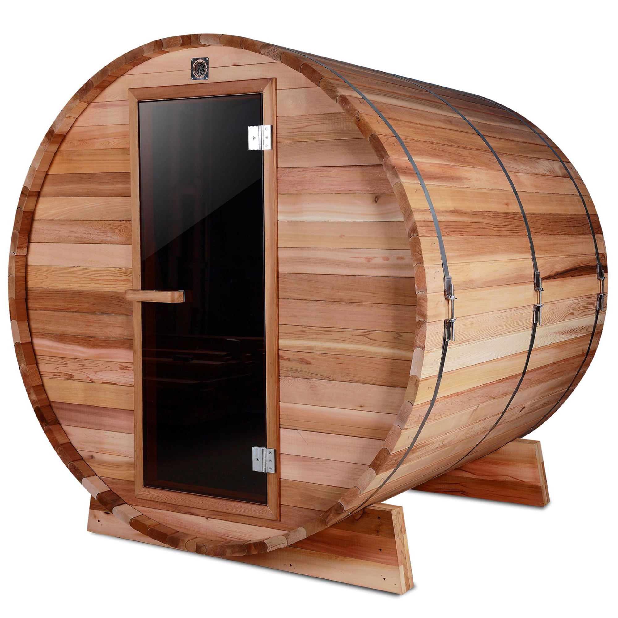 Pinnacle 4-Person Barrel Sauna in Rustic Cedar - Walmart.com