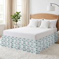 Art Aircraft Bed Skirt Queen Size 16 Inch Drop, Blue Cartoon Airplane ...