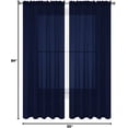2 PC Solid Rod Pocket Sheer Window Curtain Treatment Drape Voile Panels ...