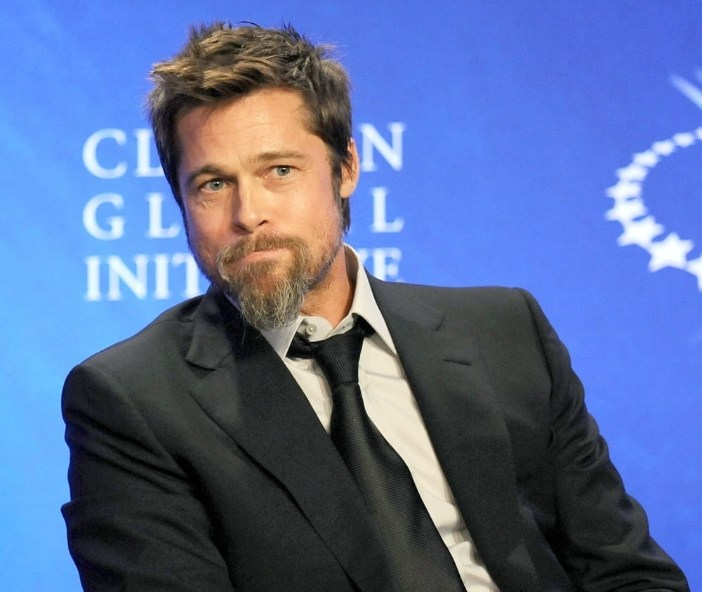 Bill Clinton Brad Pitt At A Public Appearance For Clinton Global ...