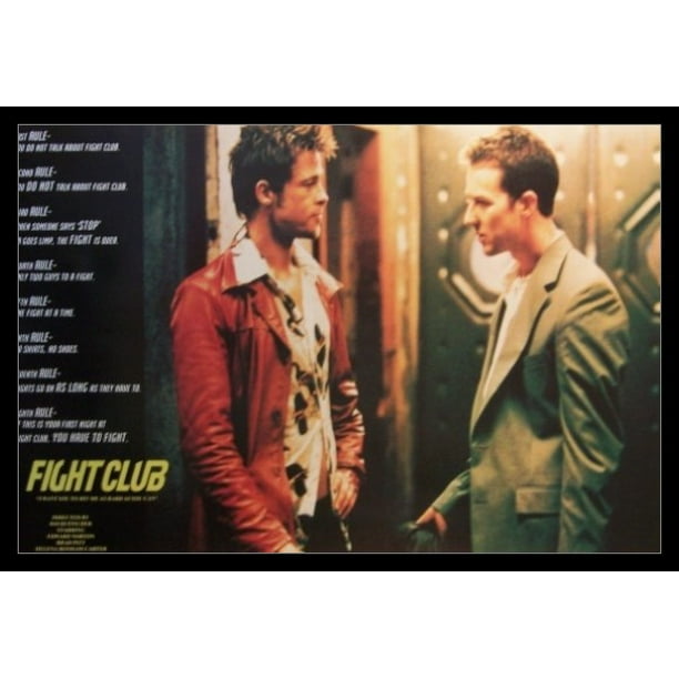 Fight Club Rules Laminated & Framed Poster (36 x 24) - Walmart.com ...