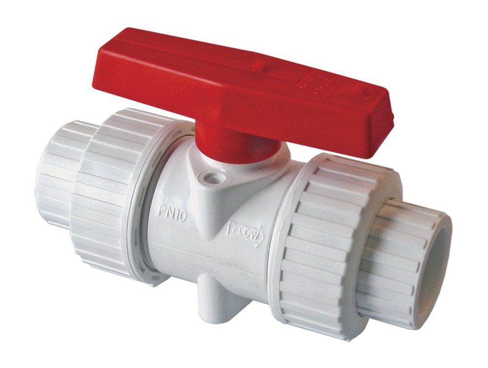 American Valve P200U-40 1' PVC True Union Ball Valve, 1-Inch - Walmart.com
