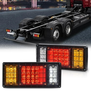 Pair ( 2 Pieces ) Solid LED 6" Oval Red Brake Stop Turn Tail Marker ...