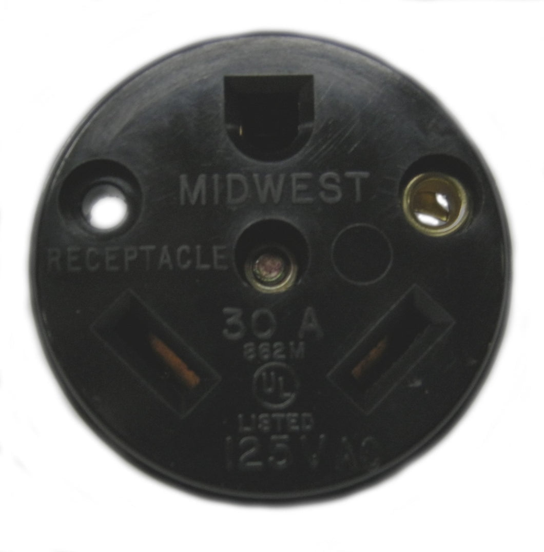 Midwest R32U 30A, 2P, 125V, RV Receptacle, NEMA TT-30R, Black - Walmart.com