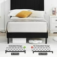 Flolinda Twin Bed Frames Upholstered Bed Frame with Vertical Channel ...