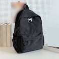 Bow Nylon Backpack 17.32" Large Capacity Laptop Sleeve With Pendant for ...