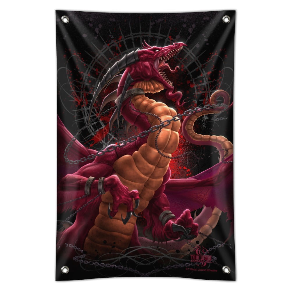 Fantasy Dragon Chained Unleashed Home Business Office Sign - Walmart.com