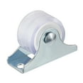 Rigid Non-Swivel Small 1 Inch PVC Plastic Caster Wheels, Plate Mounted ...