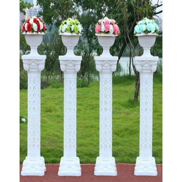 Efavormart 4 Pack 23" Tall White PVC Classic Italian Inspired Pedestal ...